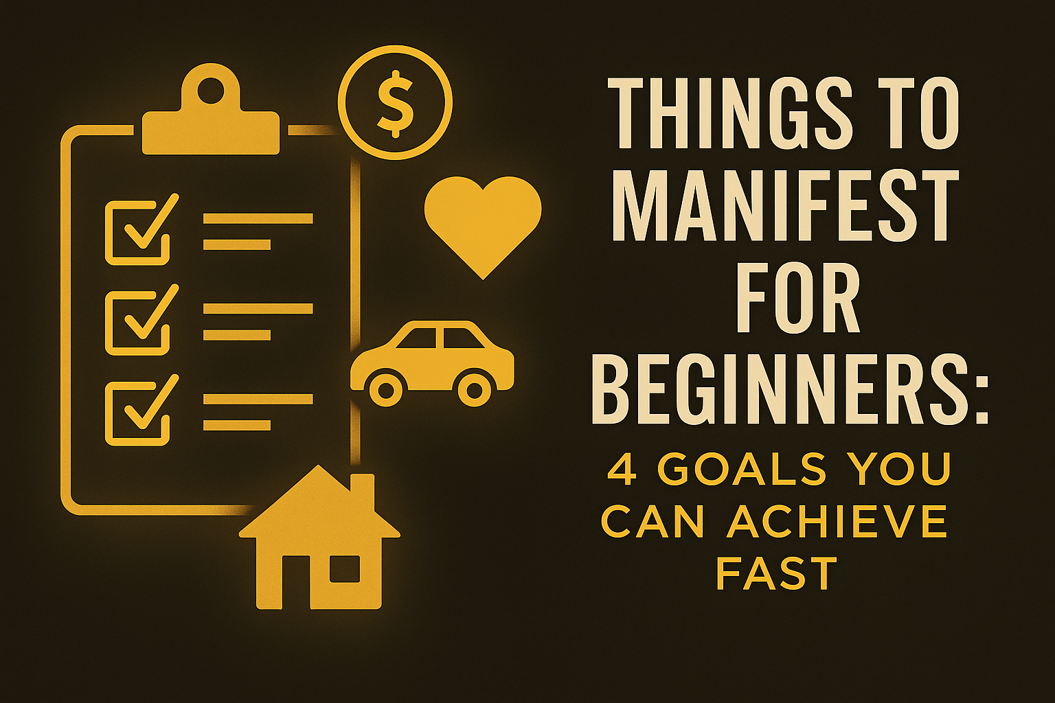 Things to Manifest for Beginners: 4 Goals You Can Achieve Fast - Intent ...
